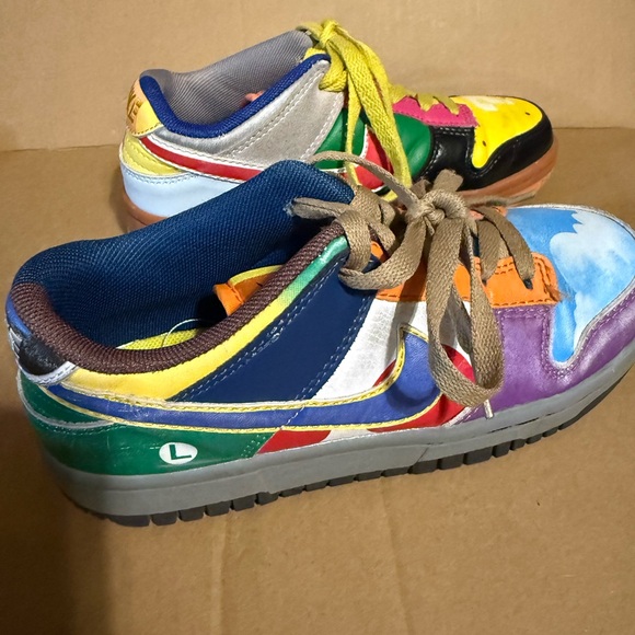 Nike | Shoes | Nike Custom Super Mario Sb Dunk Low What The Mario Size ...